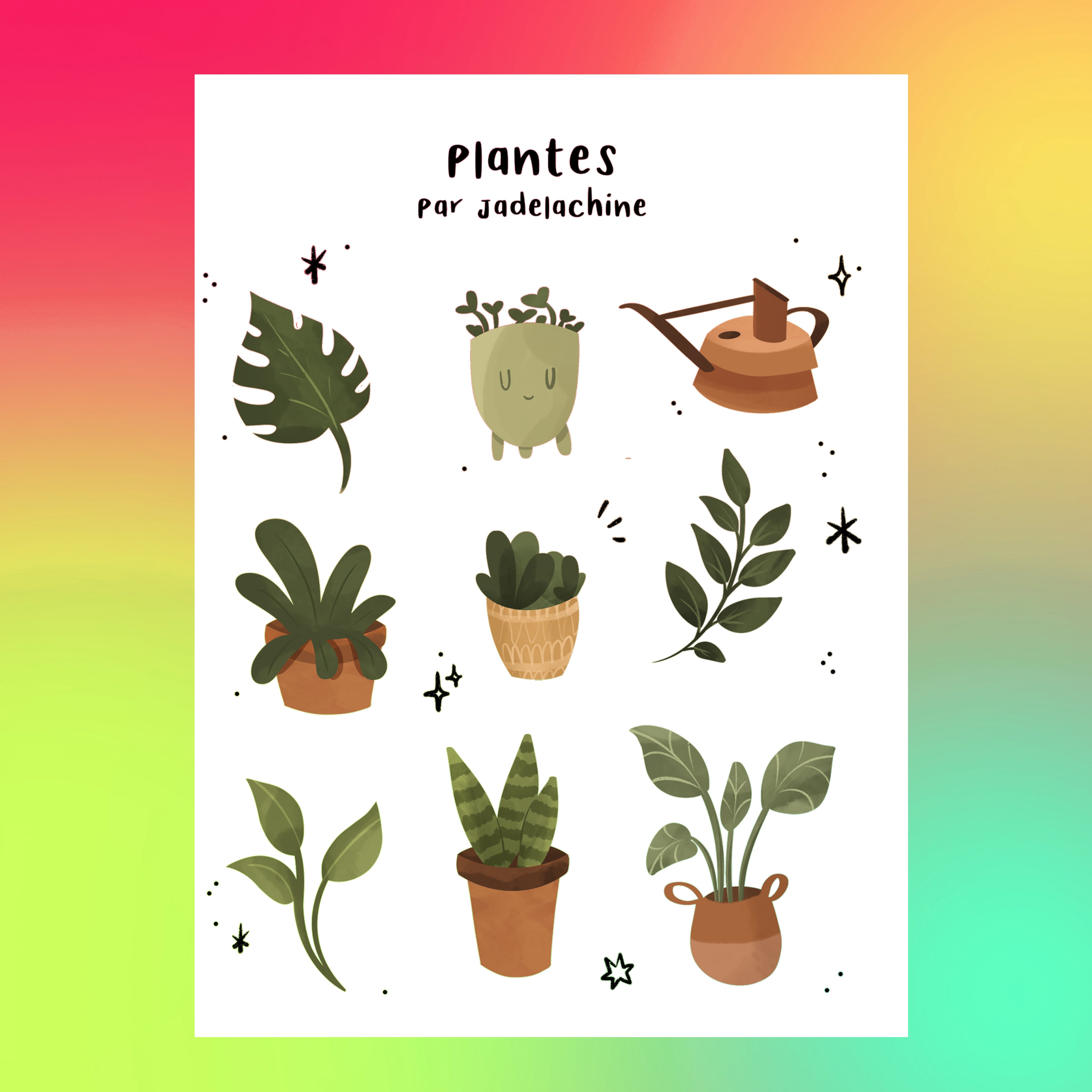Sticker - feuille - PLANTES – Jadelachine